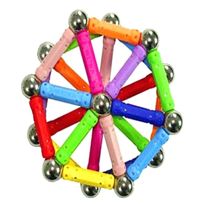 Klocki magnetyczne 328 elementów z pudełkiem - Lemon Planet